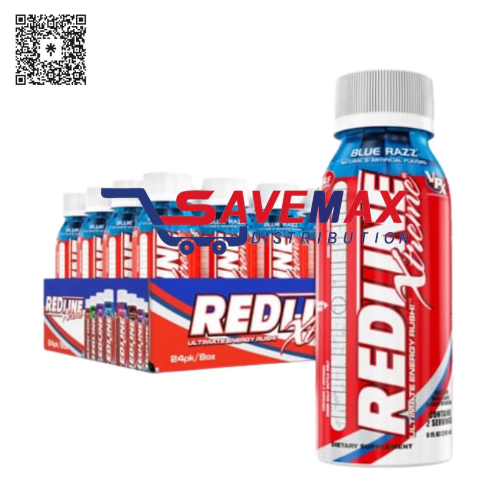 REDLINE XTREME BLUE RAZZ 24PK/8 OZ – SaveMax